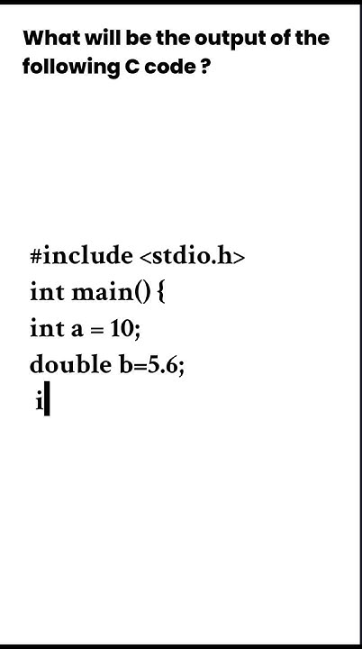 What will be the output of the following C code? #c #computerlanguage #programming - YouTube