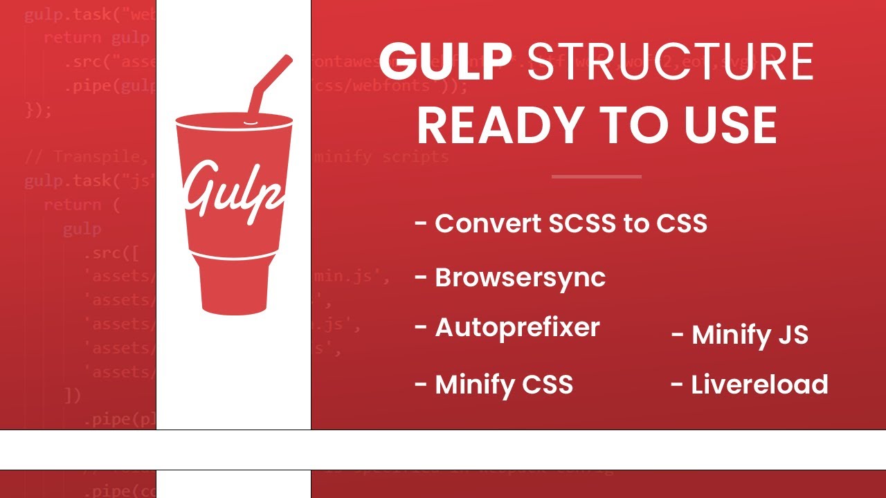 Gulp Structure Ready To Use 2022 Install Gulp By Npm Scss To Css 3355
