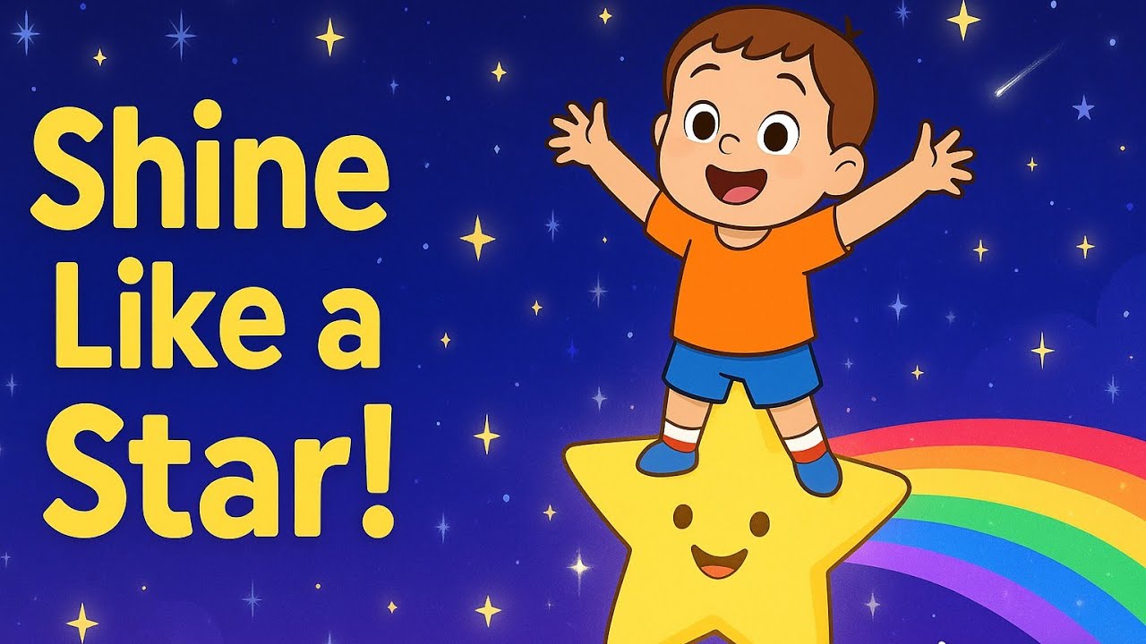 Shine Like a Star | Motivational Rhyme for Kids | JingleJoy Learning ...