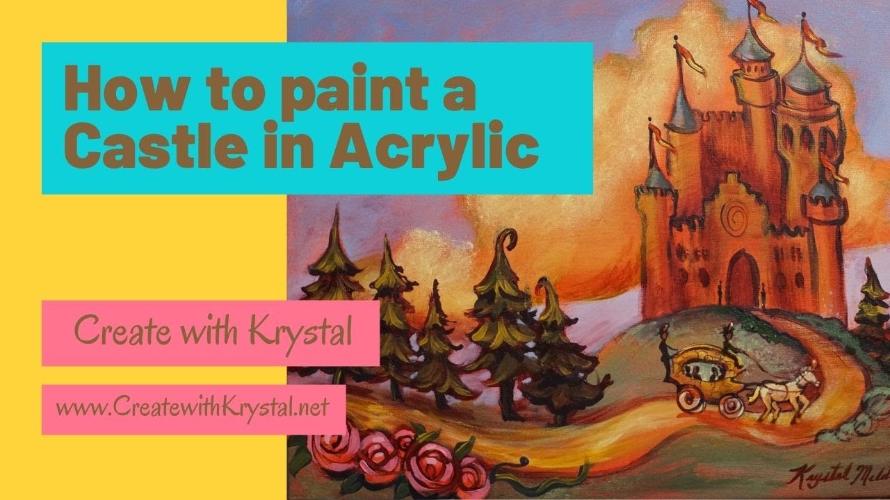 How to Paint a Castle in Acrylic: Tutorial - YouTube