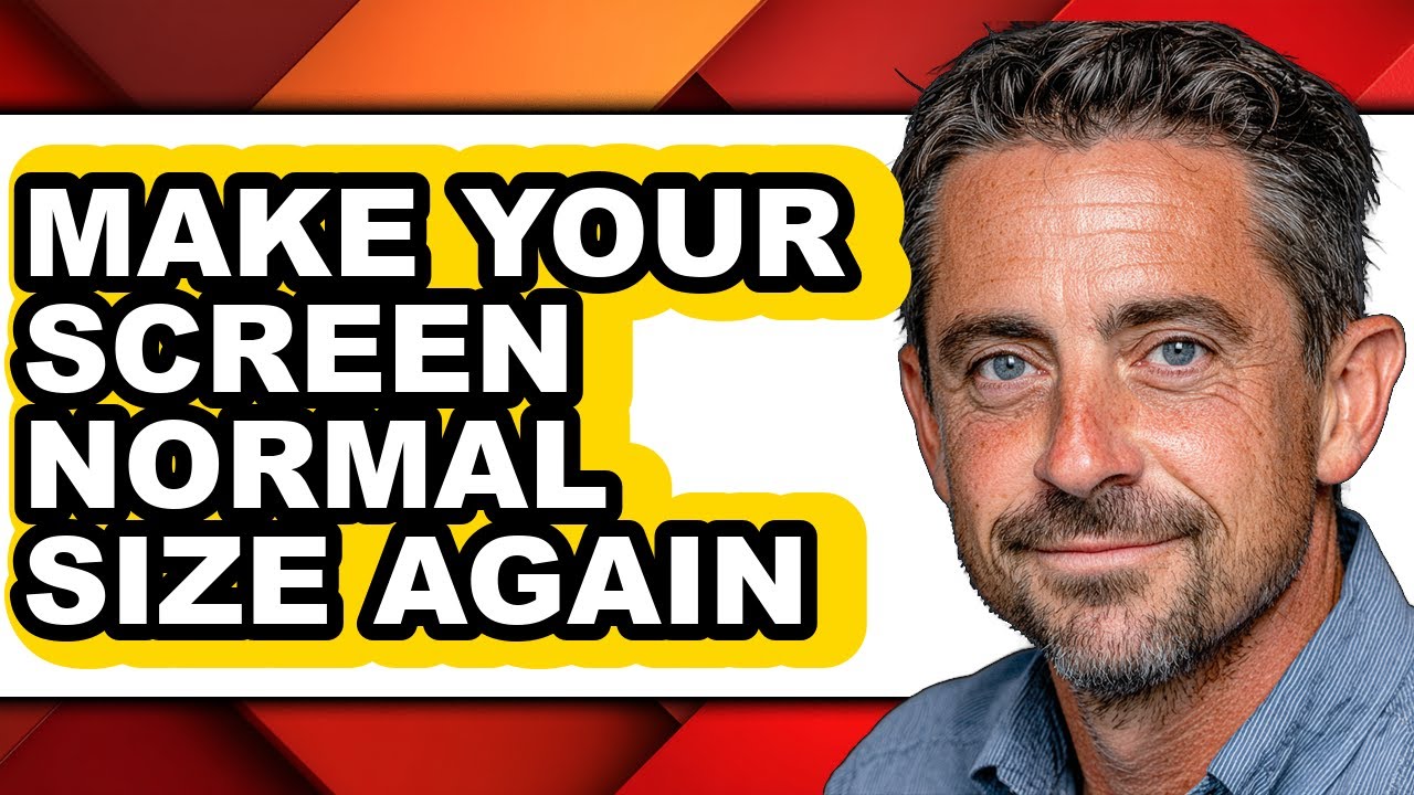How to Make Your Screen Normal Size Again - Full Guide - YouTube