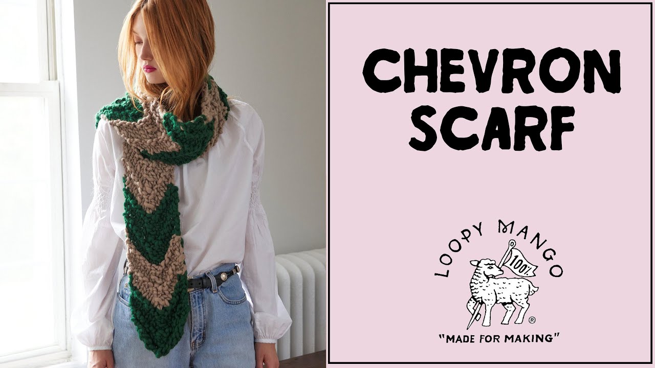 Knitting Chevron Pattern for One Way or the Other Scarf - YouTube