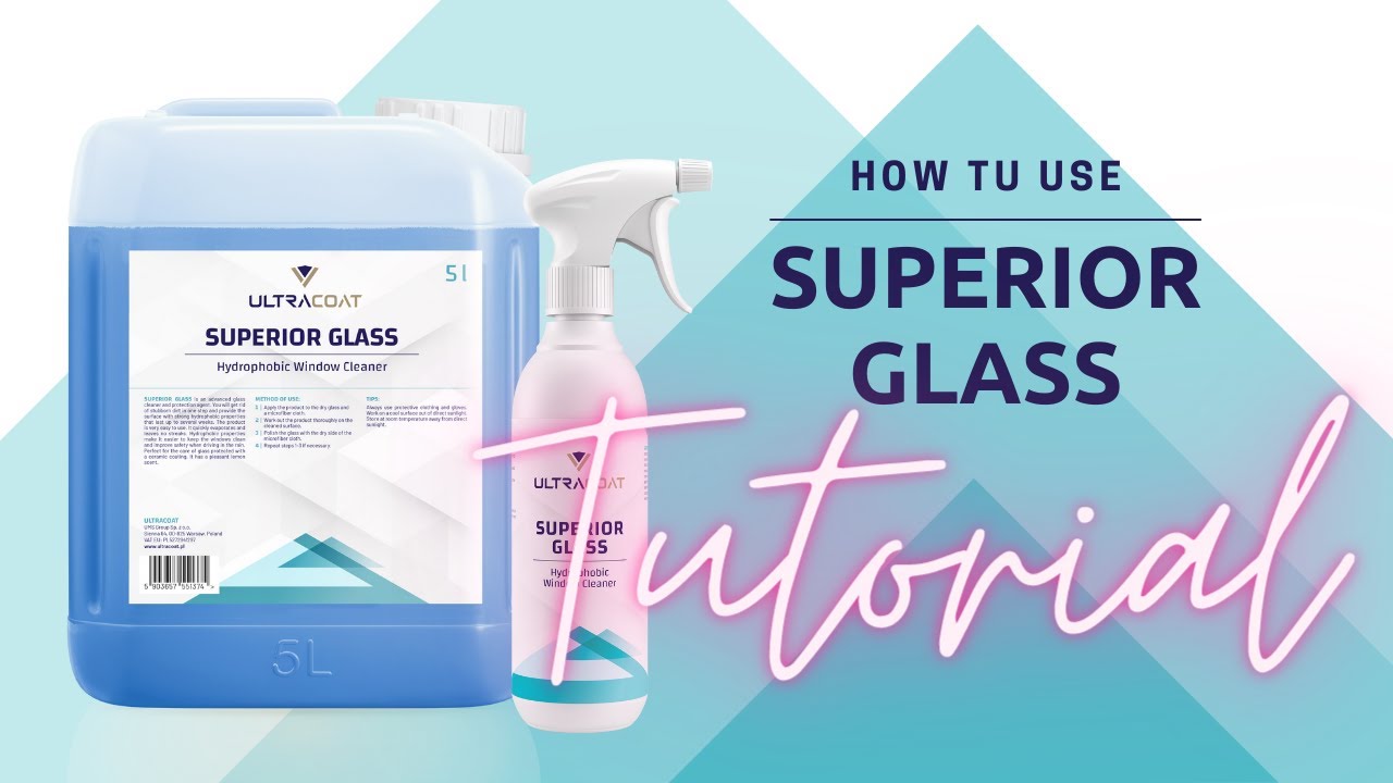 Ultracoat Superior Glass - Hydrophobic Glass Cleaner Tutorial - YouTube