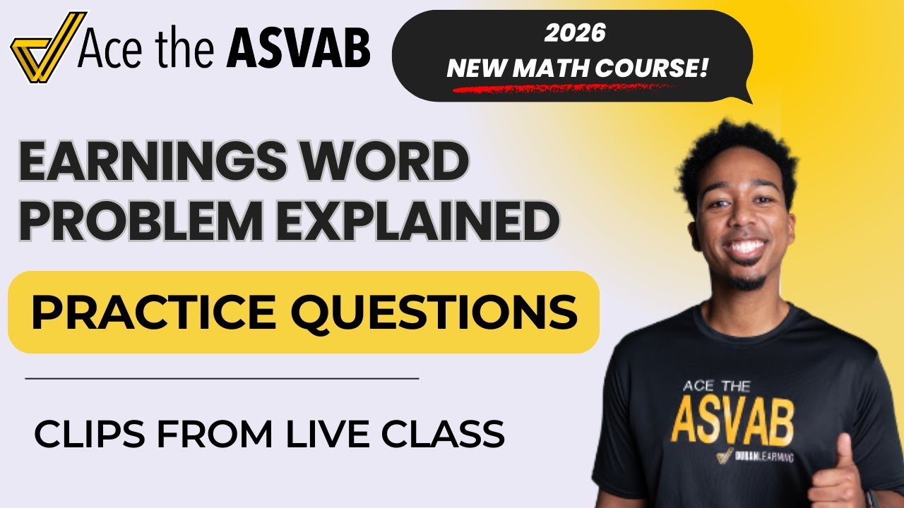 ASVAB Arithmetic Reasoning: Solving Equations Word Problems (Earnings ...