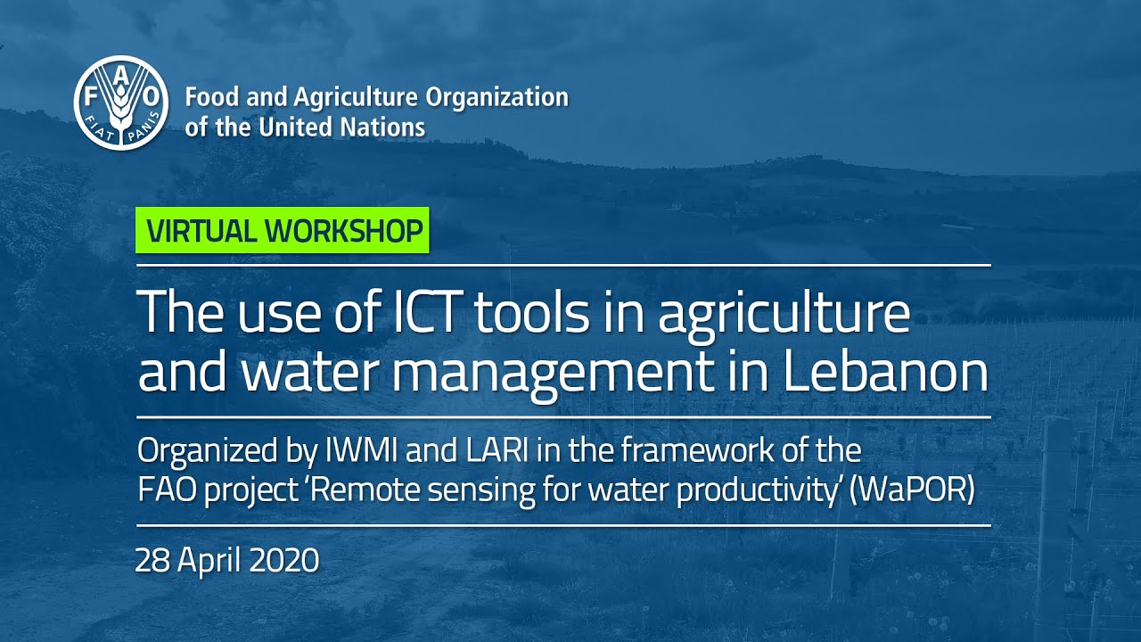 Workshop:The use of ICT tools in agriculture & water management in ...