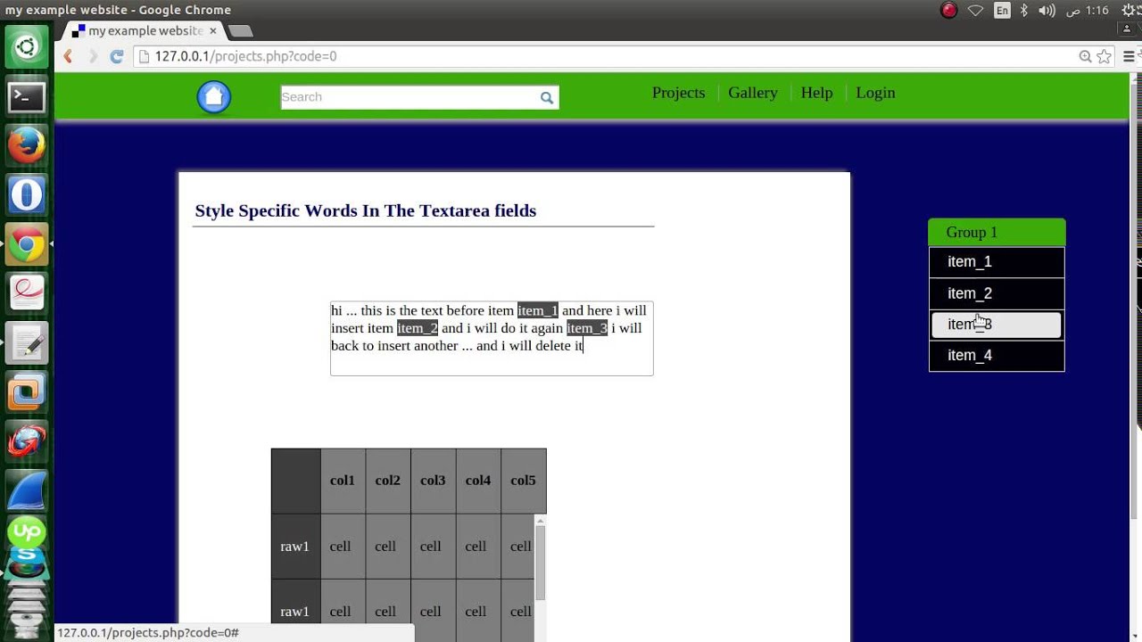 style specific words in a text area element - YouTube