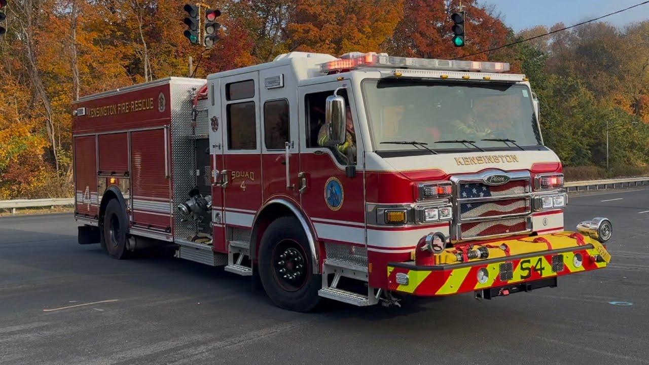 Kensington CT Fire Department BRAND NEW Squad 4 Responding - YouTube