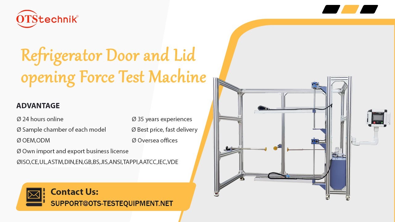 Refrigerator Door and Lid opening Force Test Machine operation ...