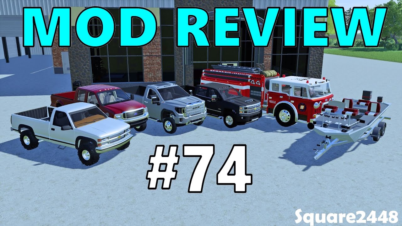 Farming Simulator 19 Mod Review #74 GM Trucks, Fire Truck, Boat & More ...