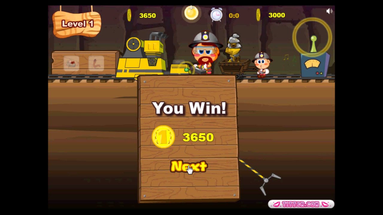 Dwarf Gold Miner - Funny Boy Games - mary.com - YouTube