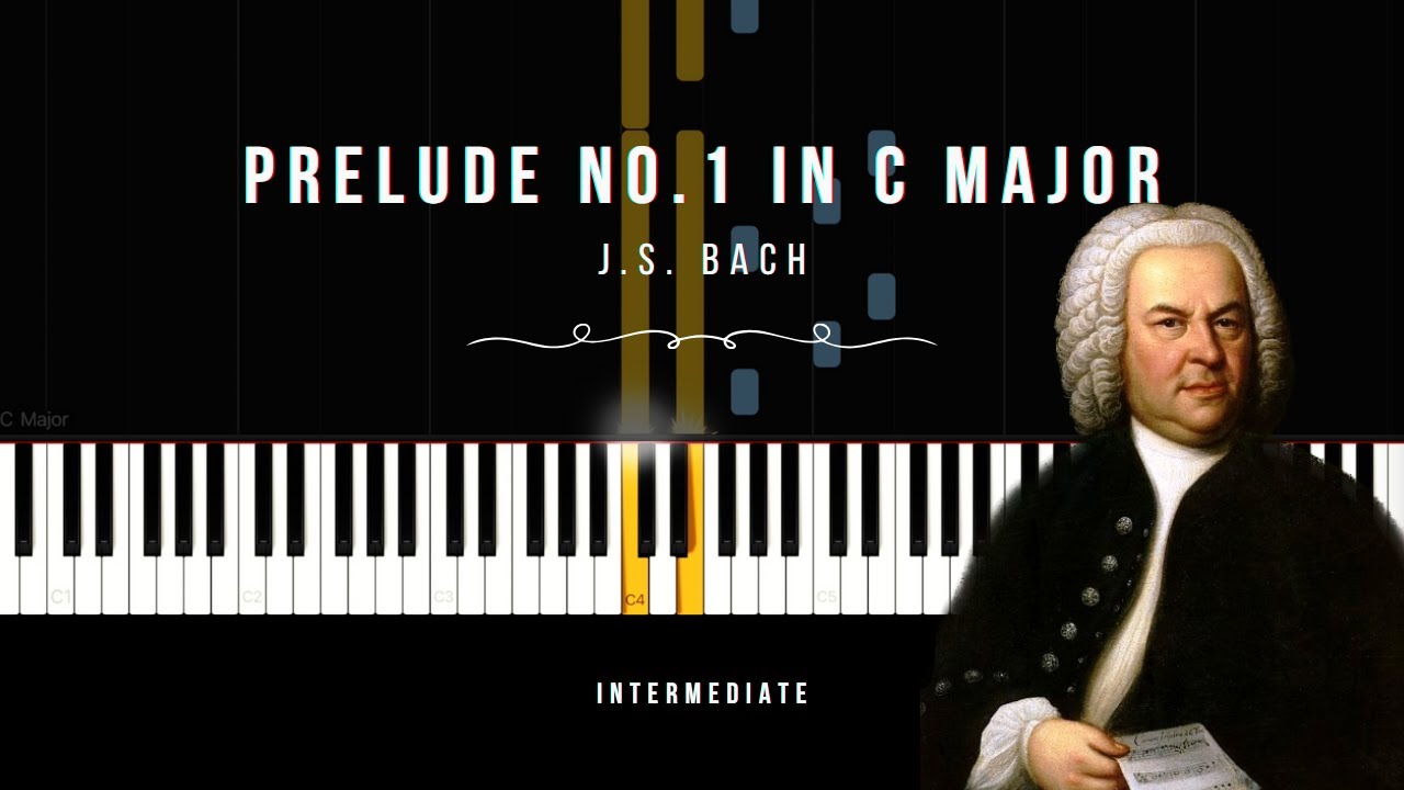 Prelude No.1 in C Major by J.S. Bach | Piano Tutorial | INTERMEDIATE ...
