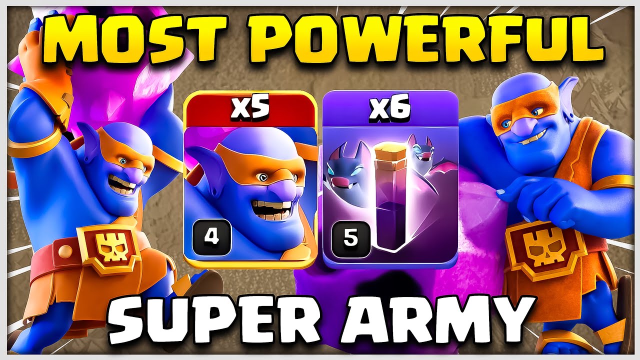 MOST POWERFUL TH12 SUPER BOWLER BATS Attack Strategy in Coc - YouTube