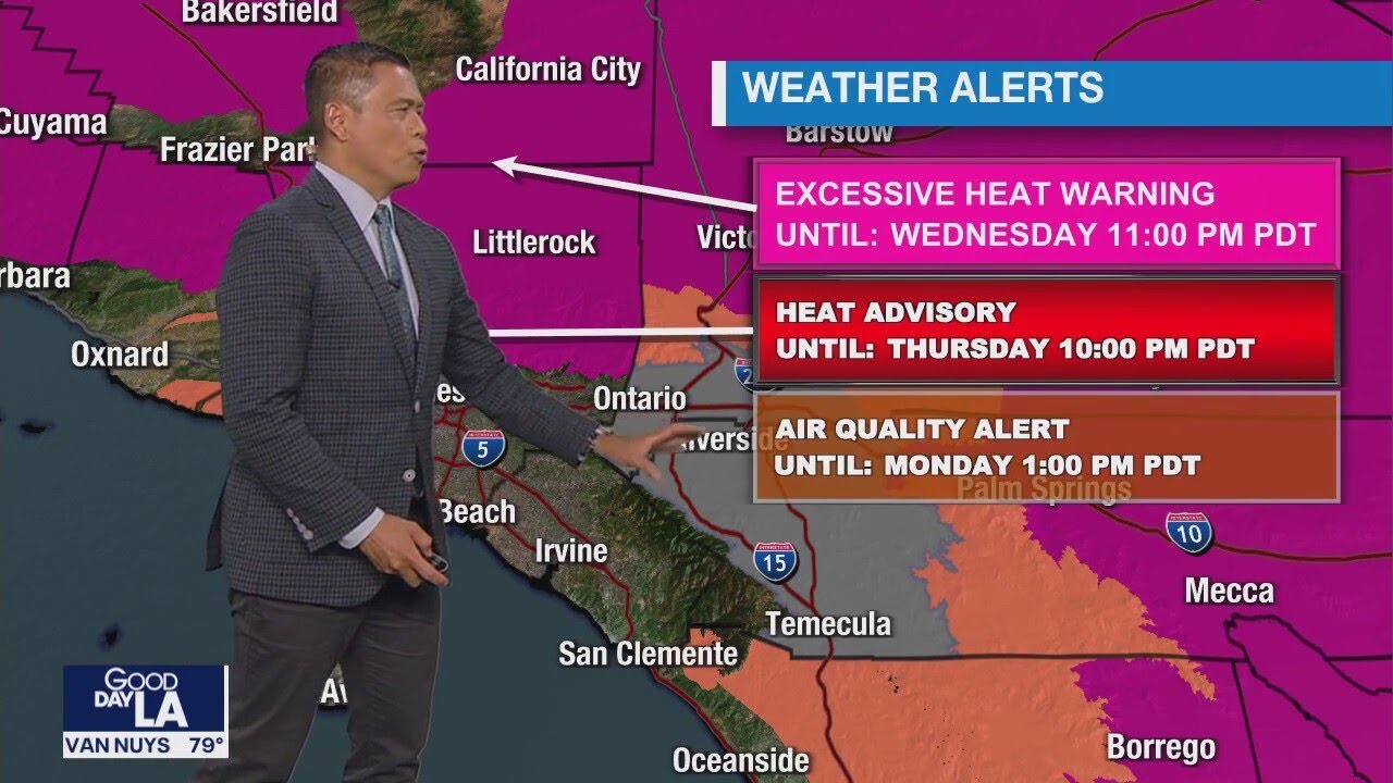 Excessive heat warnings in Southern California - YouTube