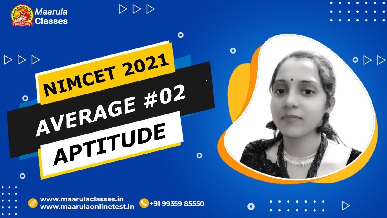 Average Part 2 Aptitude Logical Reasoning Nimcet 2021 Jamia Cet Mah Youtube