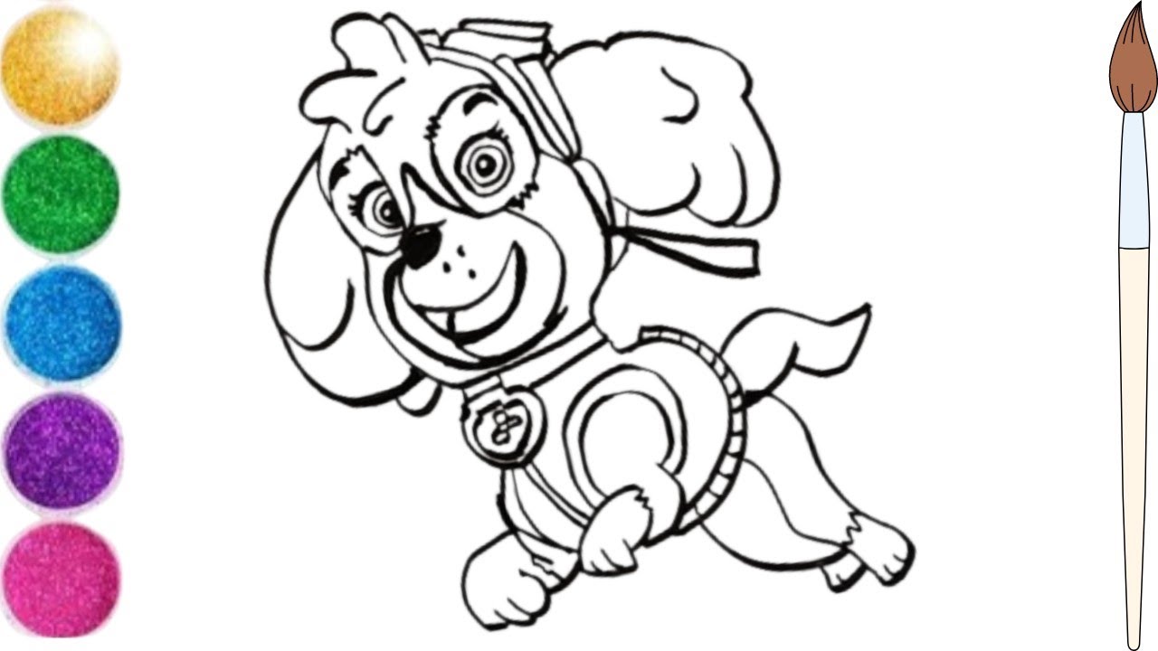 Learn How to Draw PAW Patrol🐶🦮🐕Easy Drawing PAW Patrol Skay - YouTube