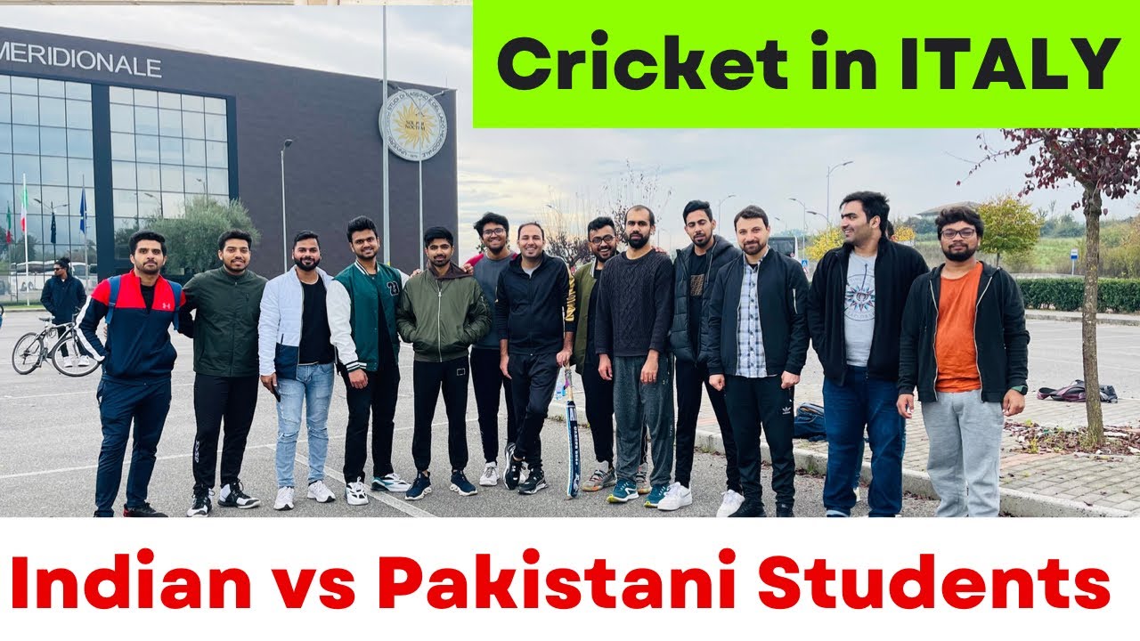 Cricket in Italy ! Indian vs pakistani Students - YouTube