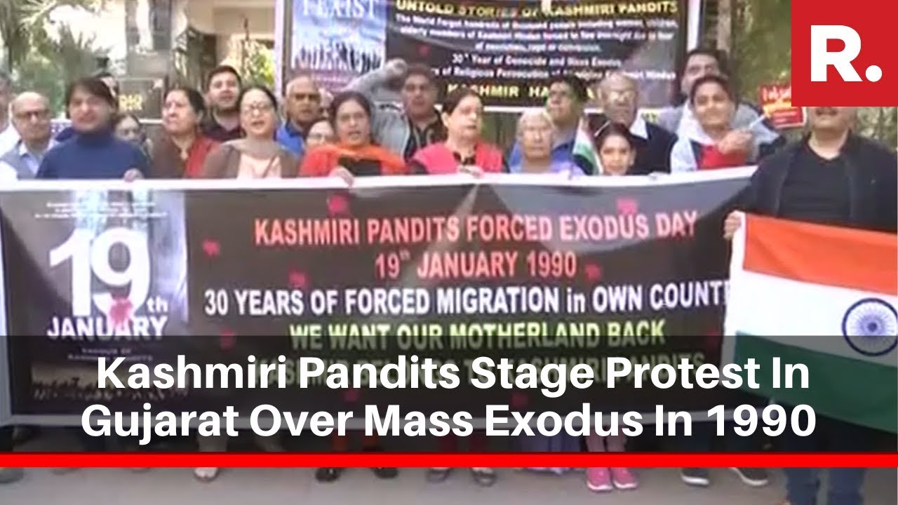 WATCH: Kashmiri Pandits Stage Protest In Gujarat Over Mass Exodus In ...