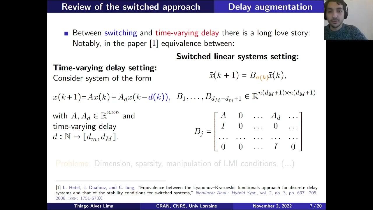Systems With Both Constant And Time Varying Delays A Switched Systems Approach Youtube