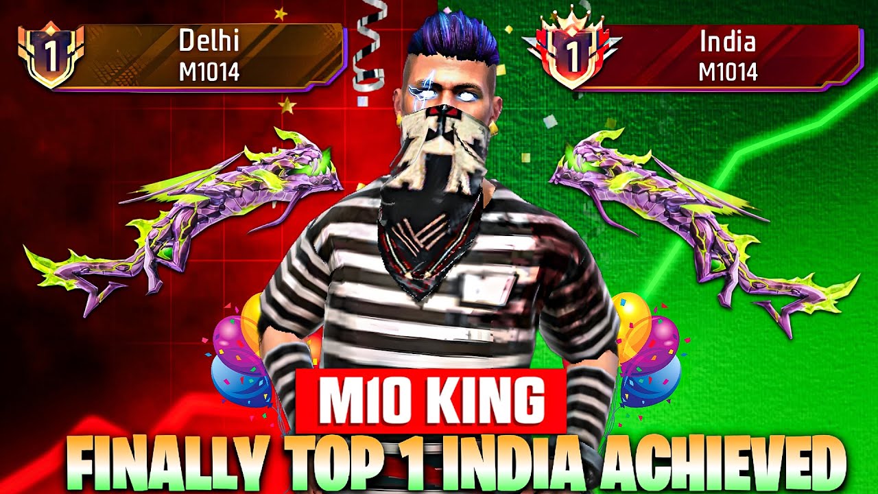 Finally Top 1 India Shotgun M1014 Achieved | Free Fire Solo Rank ...