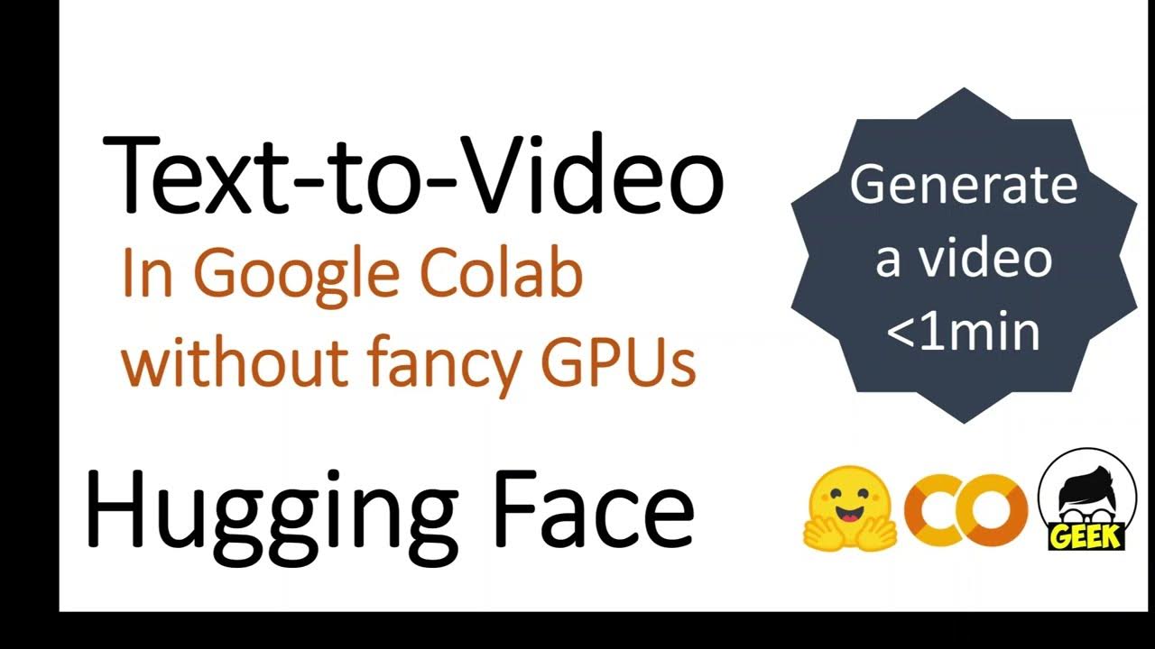 Text-to-Video within less than 1 minute using Google Colab - YouTube