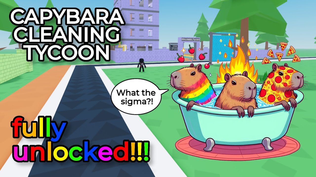 I Unlocked ALL Capybaras in ROBLOX | Capybara Cleaning Tycoon #roblox # ...