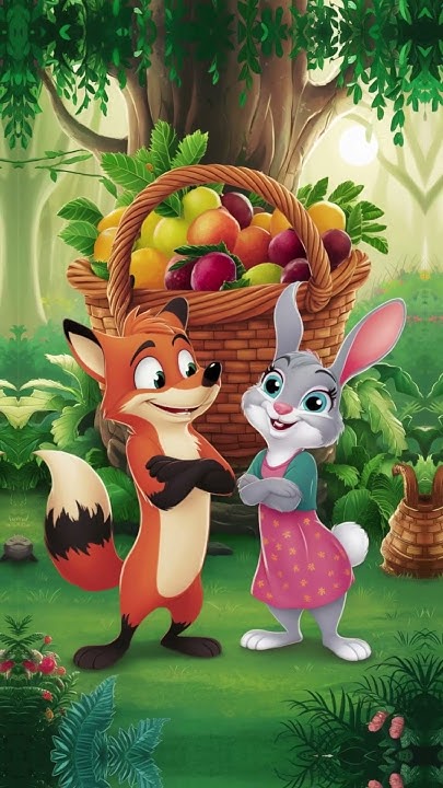 English Animation and history | short story the fox and rabbit - YouTube