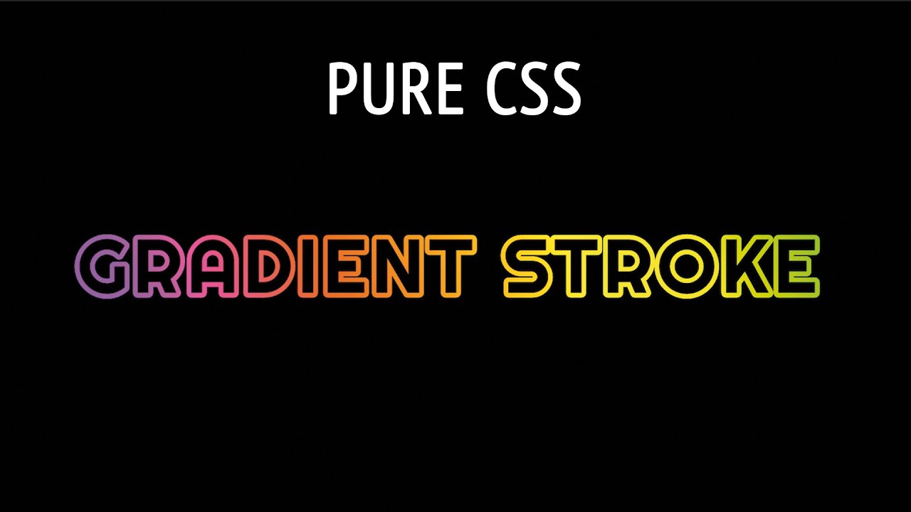 CSS Gradient Stroke - YouTube