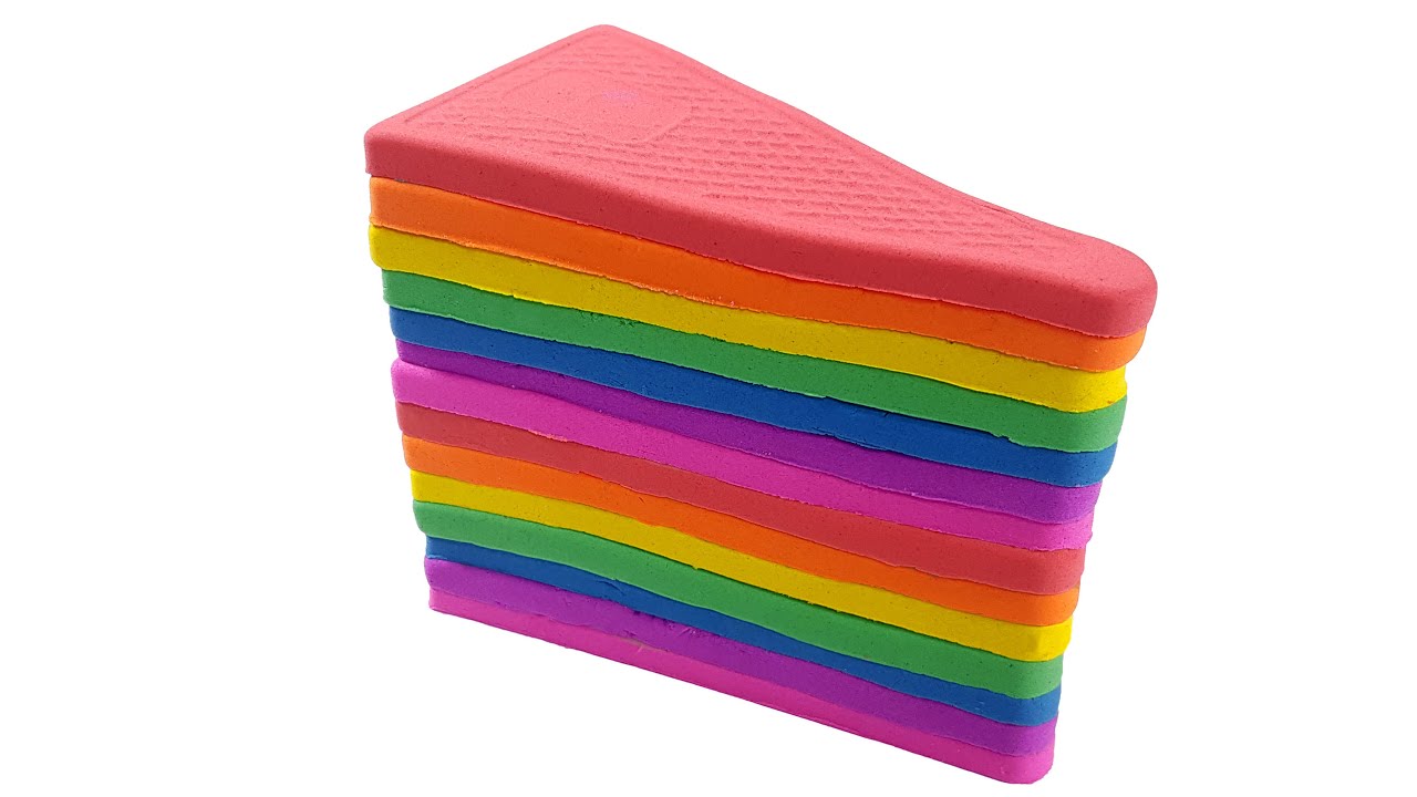 DIY How to Make Kinetic Sand Rainbow Slice Cake / Kinetic Sand ASMR ...