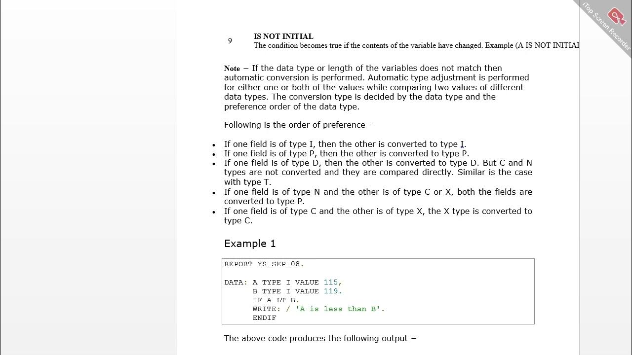 SAP ABAP Operators - YouTube