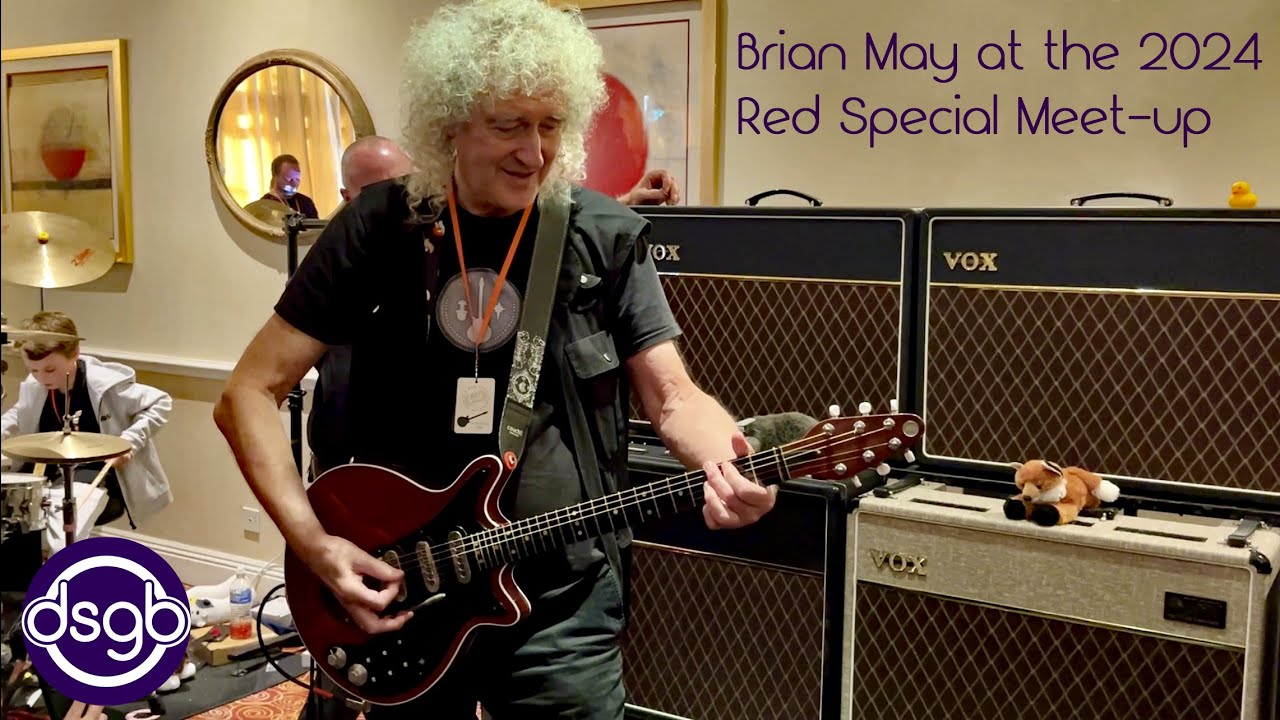 Brian May Attends the 2024 U.K. Red Special Meetup/Convention - YouTube