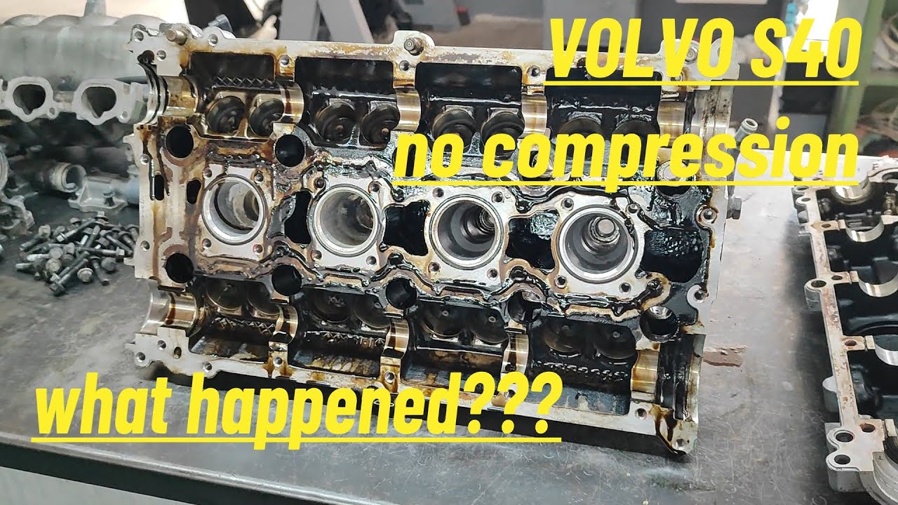 Volvo S40 turbo no compression on cyl 1 - YouTube