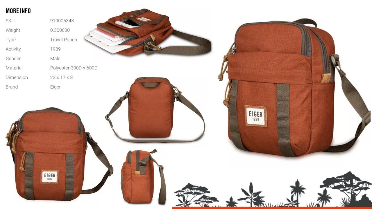 EIGER SEAWAY 2.0 POUCH 3L 1989 TERRACOTTA || 910005343 || TRAVEL POUCH ...