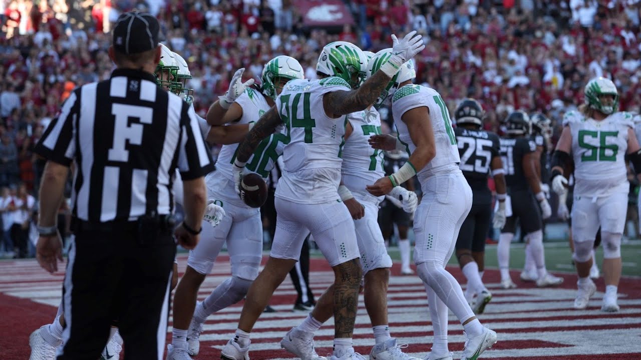 No. 15 Oregon rallies to beat Washington State in wild game in Pullman ...