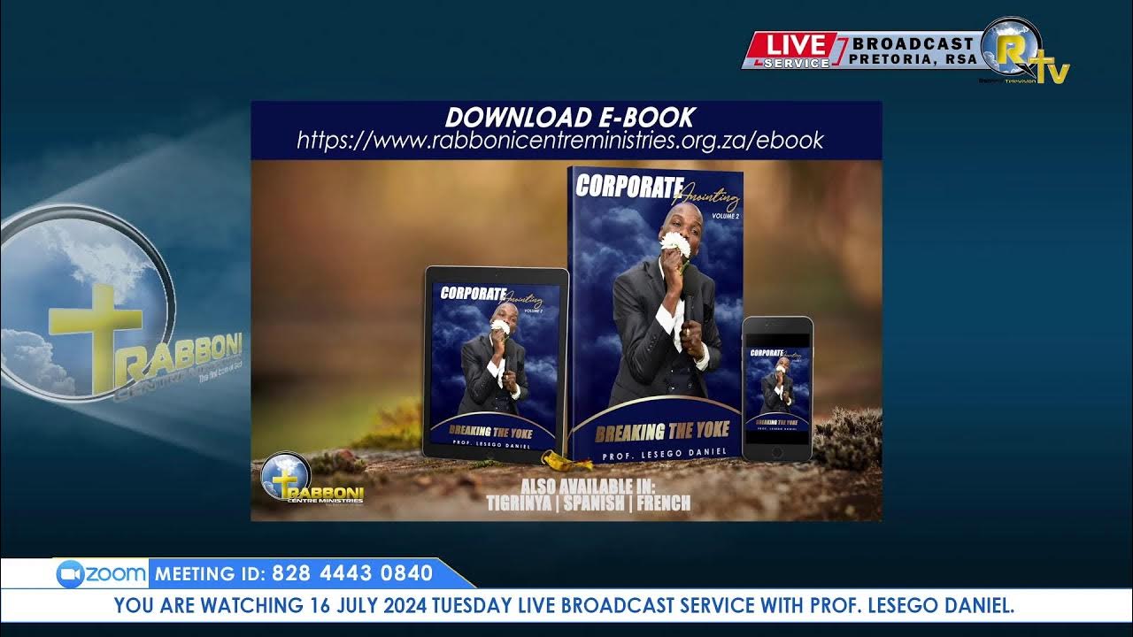 16 JULY 2024 TUESDAY LIVE BROADCAST SERVICE WITH PROF. LESEGO DANIEL AND SONS PART 2 - YouTube