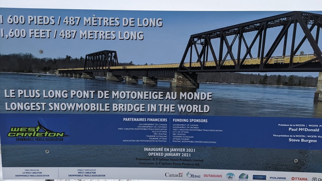 World's Longest Snowmobile Bridge - YouTube