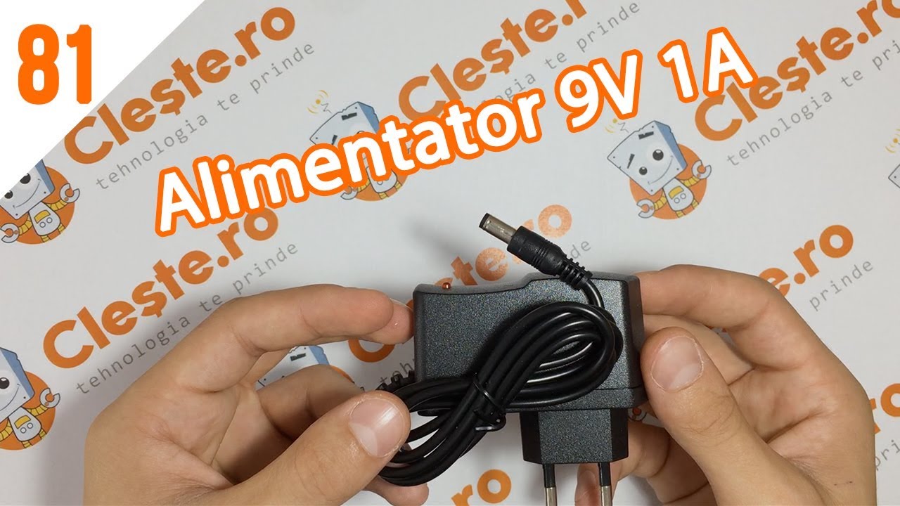 Alimentator 9V 1A - YouTube