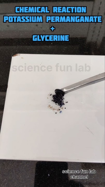 chemical reaction potassium permanganate and glycerine #shorts # ...