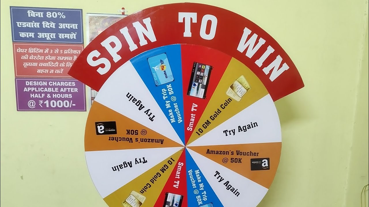 Amving | Spin Wheel Stand Board | Vinyl Sunboard | Gift Voucher Board ...