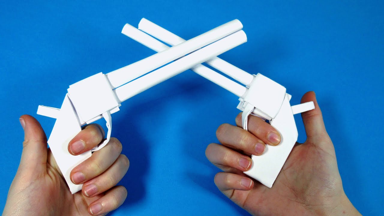 How to make a gun out of paper DIY paper guns - YouTube