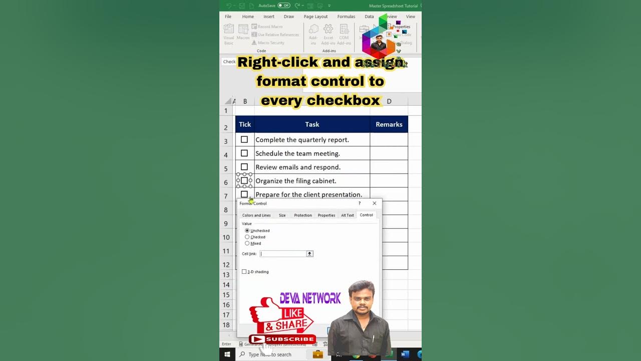 Create To do List in MS Excel Video 4 #excel #exceltips #virtualoffice #excelformulas # ...