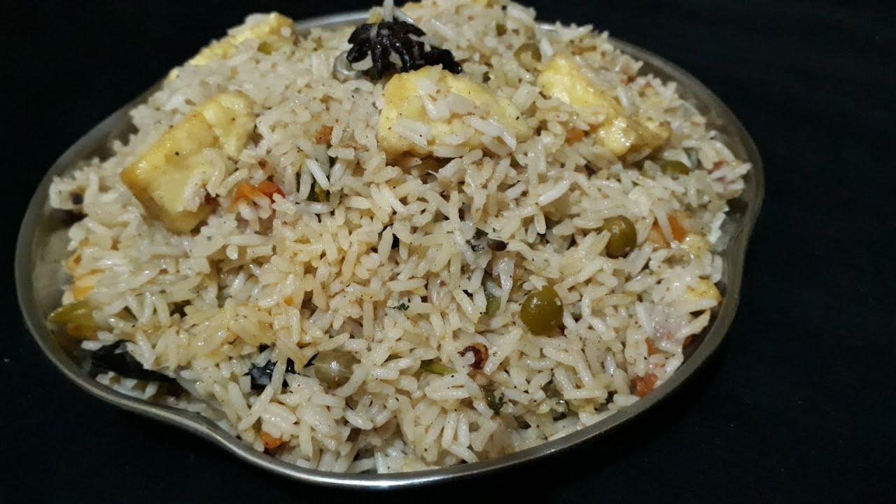 ರುಚಿಕರವಾದ ಪನೀರ್ ಪಲಾವ್| Instant lunch box paneer rice recipe| Quick ...