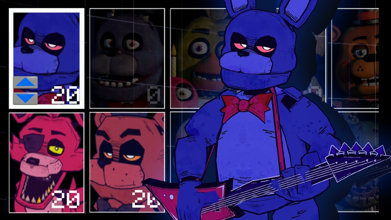 Bonnie is turned into 2D style in UCN! Retro Bonnie! (UCN Mods) - YouTube