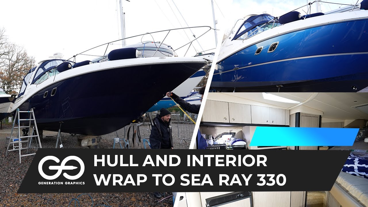 Hull And Interior Wrap To Sea Ray 330 - YouTube