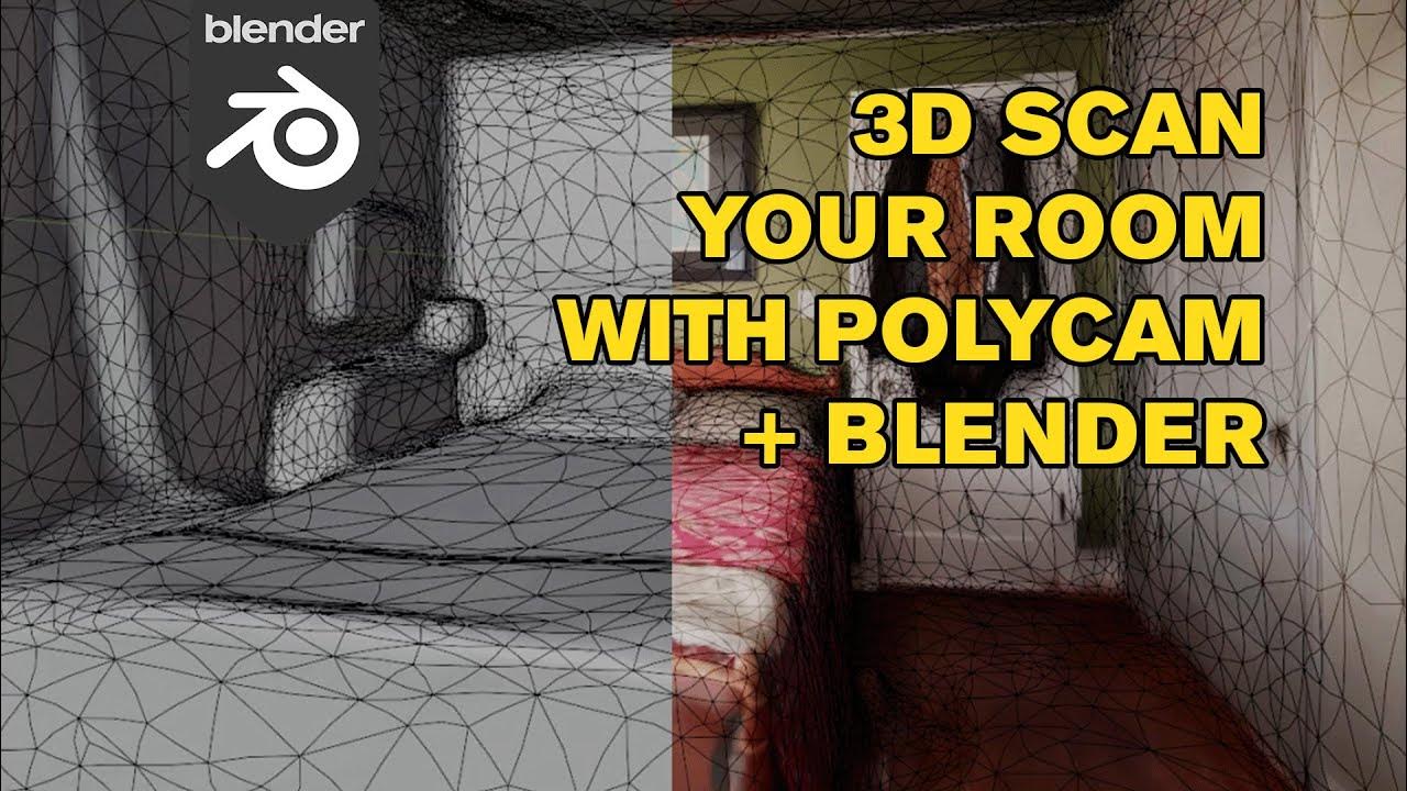 how to deflate a room using Polycam and Blender - YouTube