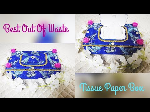 How To Make A Tissue Paper box| Best Out Of Waste| Easy To Make Diy ...