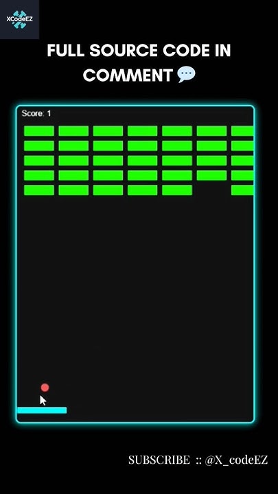 Brick-n-ball | Using Html-Css-Js code | #webdevelopment | #coding | #X_CodeEZ - YouTube