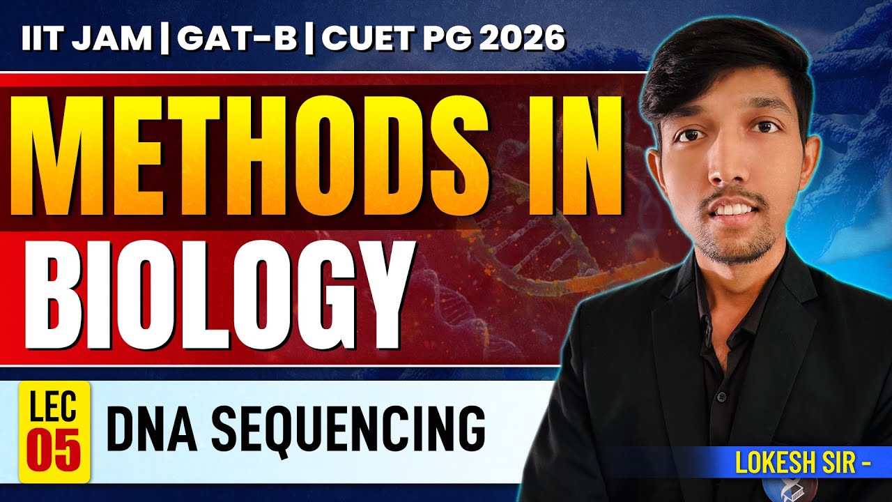 DNA Sequencing IIT JAM Biotechnology, GAT B & CUET PG 2026 | Methods in Biology | Lecture 5 ...