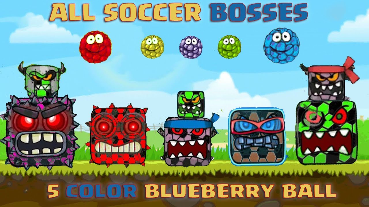 5 DIFFERENT COLOR SOCCER BOSS & 5 DIFFERENT COLOR BLUEBERRY BALL BATTLE ...
