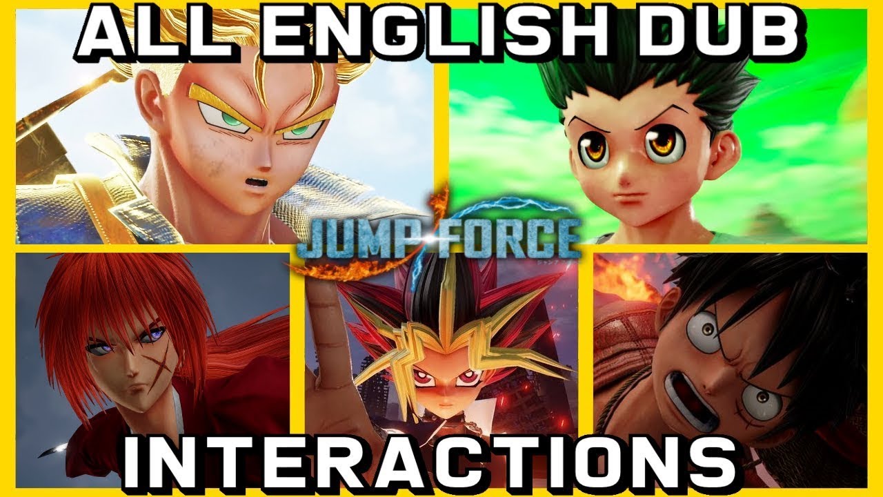 Jump Force - All English Dub Interactions - YouTube