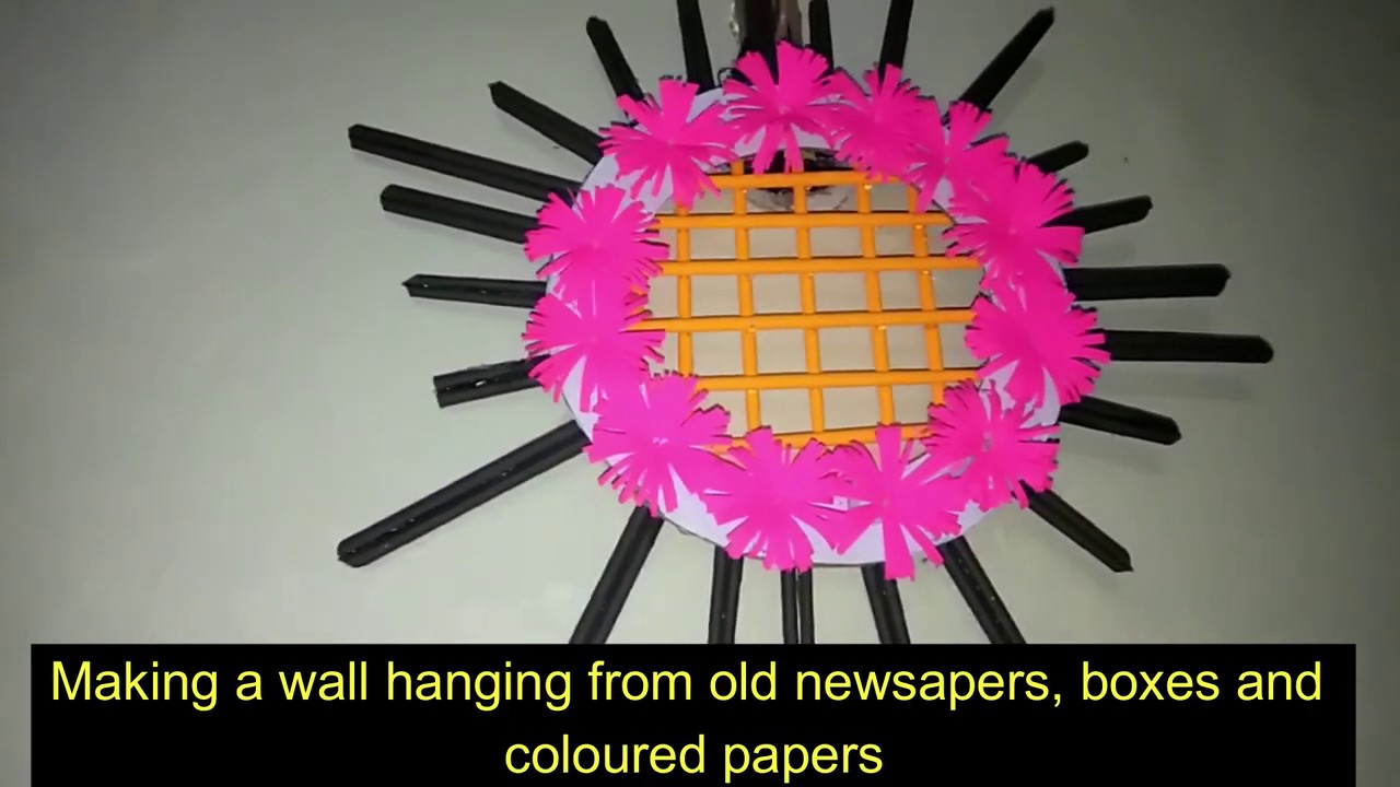 Newspaper Wall Hanging 2020/DIY Wall Hanging using Newspapers/ Interior ...